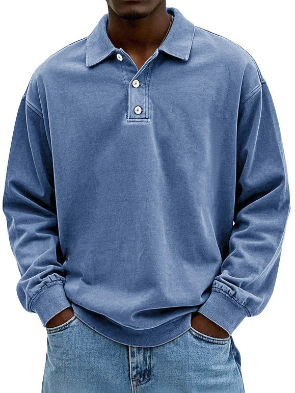 CAMERON | MEN'S CASUAL LONG-SLEEVE POLO – The Beaumont Sisters